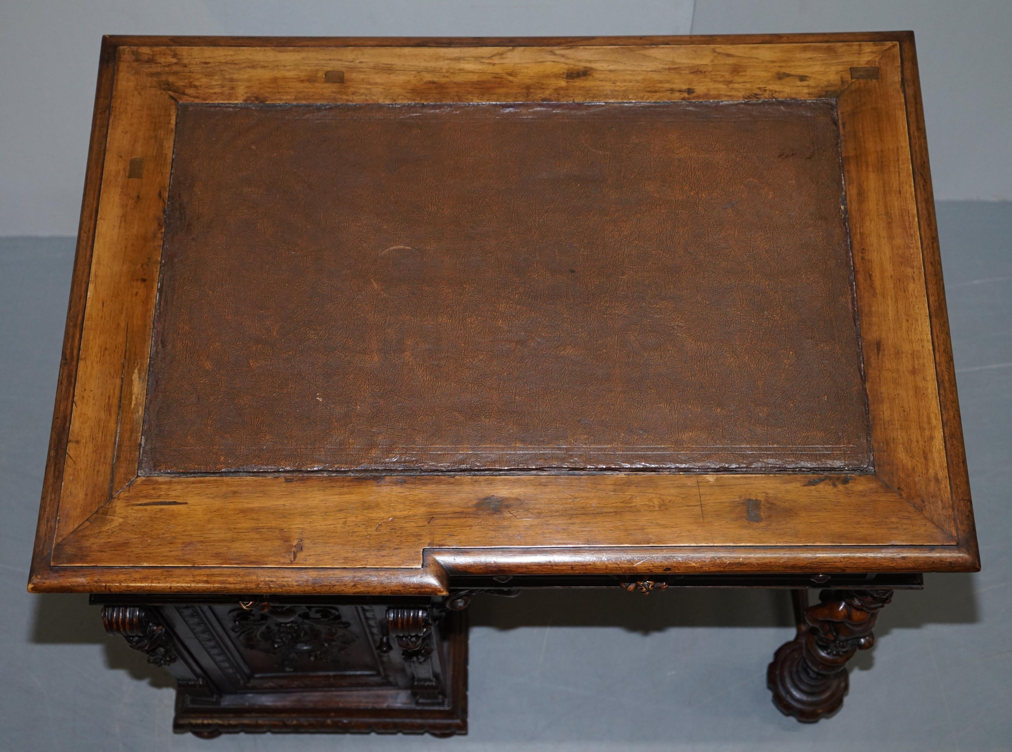 Sublime circa 1840 Italian Hand Carved Walnut Venetian Writing Table ...