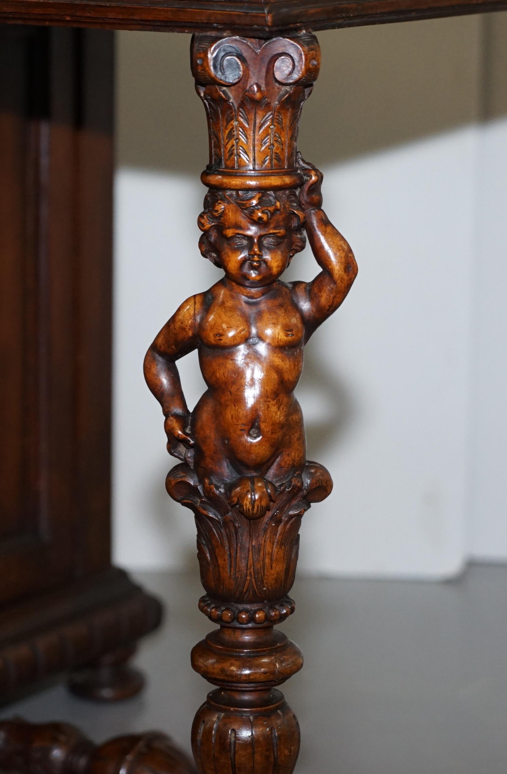 Sublime circa 1840 Italian Hand Carved Walnut Venetian Writing Table ...