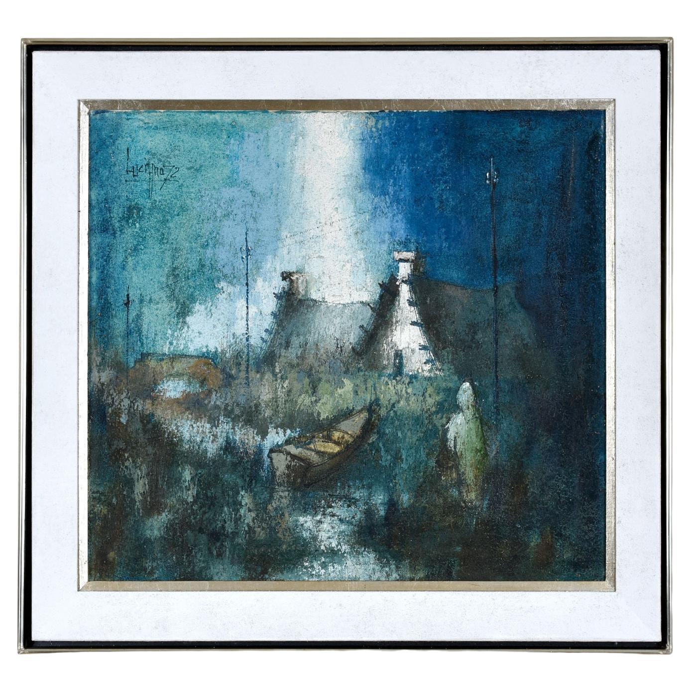 Original Vintage Art Exhibition Poster Edvard Munch Self Portrait ...