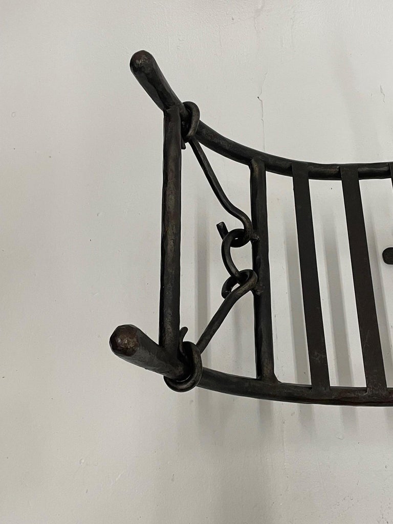 Sublime Giacometti Style Hand Wrought Iron Elongated Bench with Custom ...
