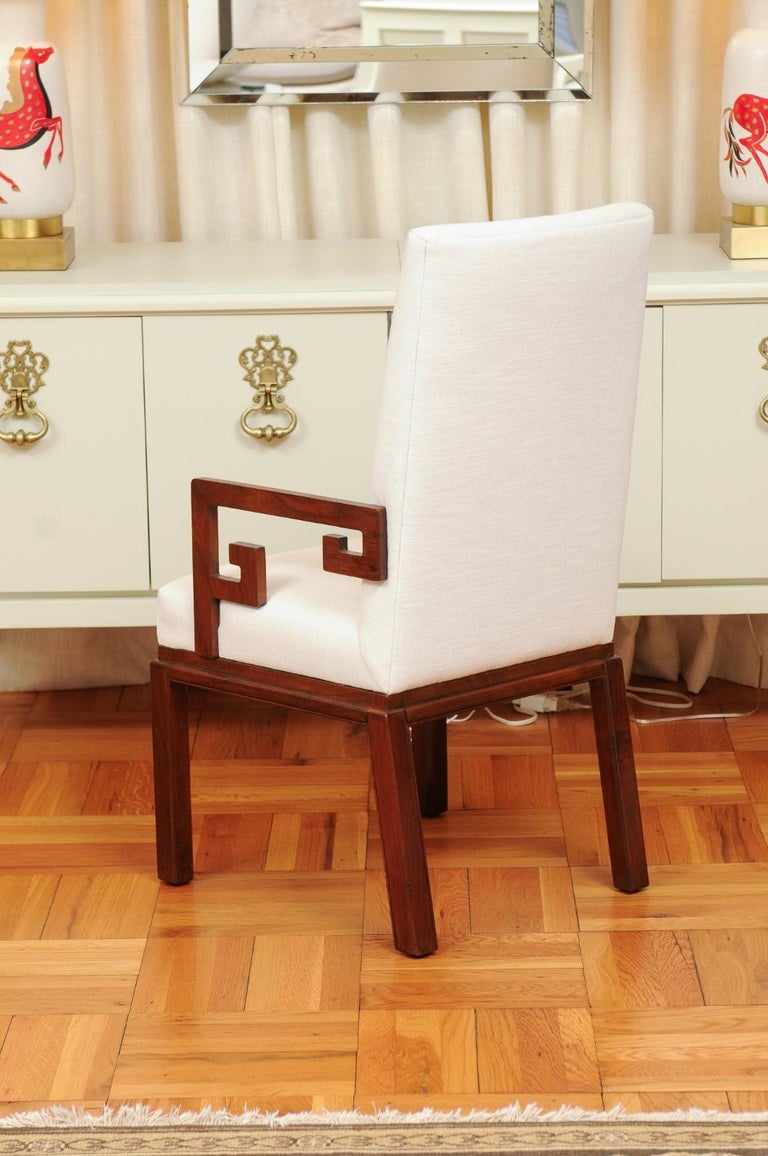 All Arms - Sublime Set of 8 Greek Key Parsons Chairs by Michael Taylor ...