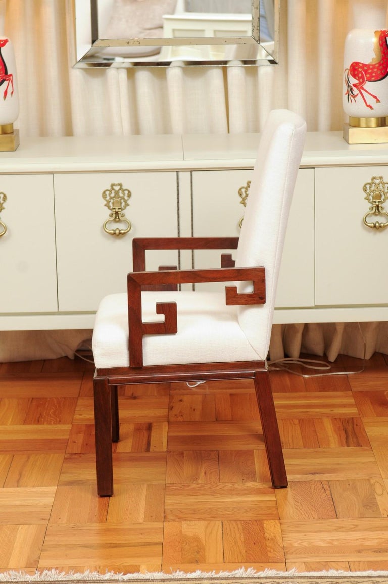 All Arms - Sublime Set of 8 Greek Key Parsons Chairs by Michael Taylor ...