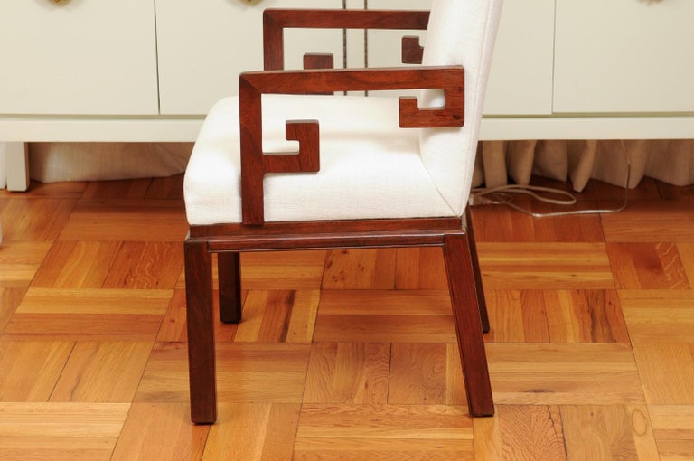 All Arms - Sublime Set of 8 Greek Key Parsons Chairs by Michael Taylor ...