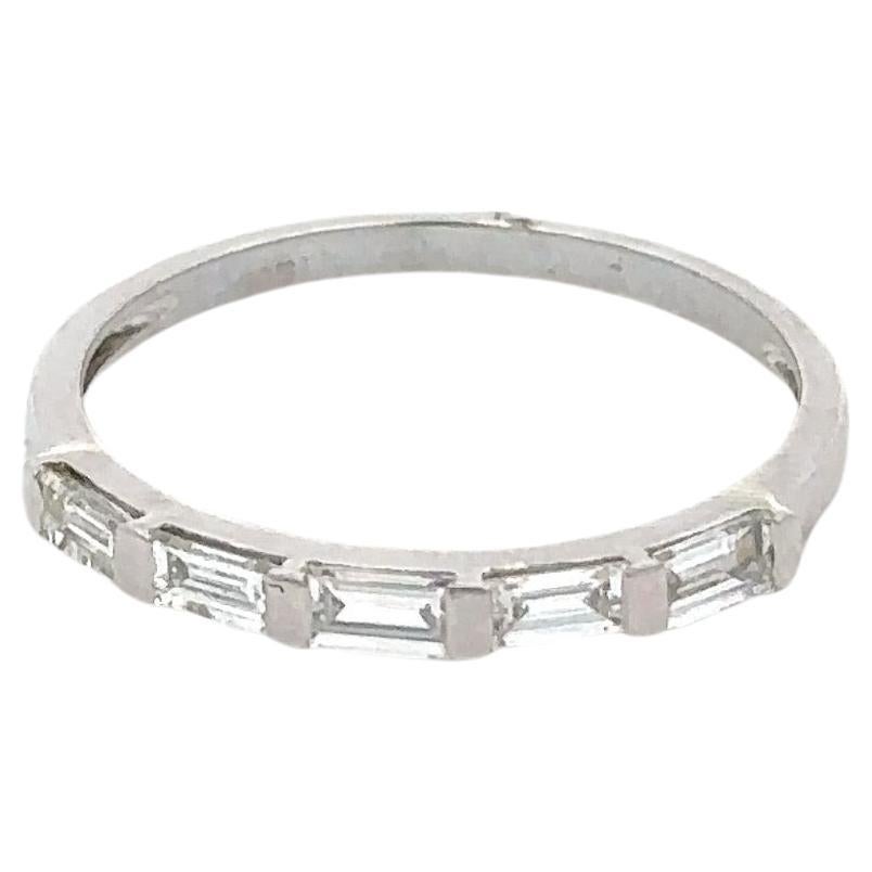 Customizable Thin Stacking Baguette Cut Diamond Band Ring in 14kt Solid ...