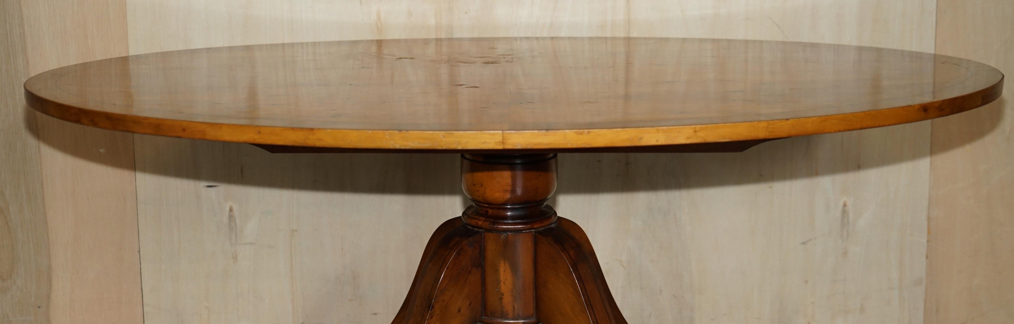 Sublime Vintage Bevan Funnell Oval Burr Yew Wood Coffee Table with ...