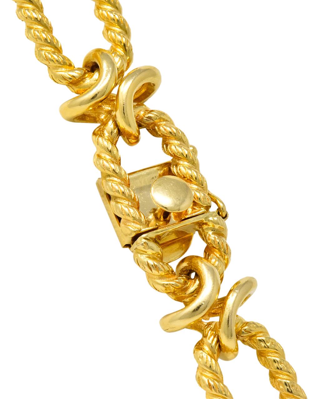 Substantial Contemporary 14 Karat Gold Necklace with Extender at ...