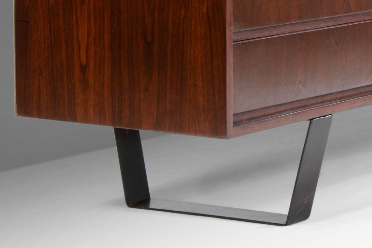 Mid Century Credenza / Sideboard / Long Dresser on an Angular Steel ...