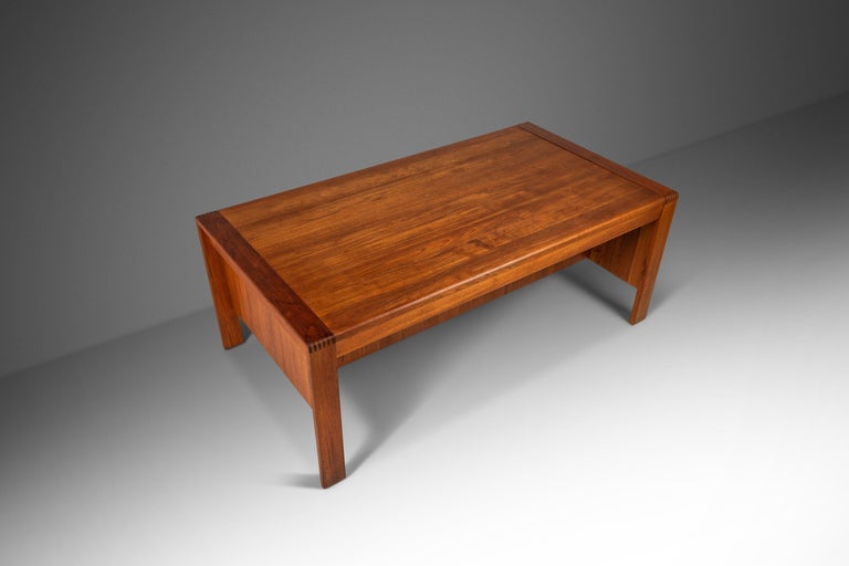 Substantial Mid-Century Modern Executive Desk by D-Scan in Teak, c ...