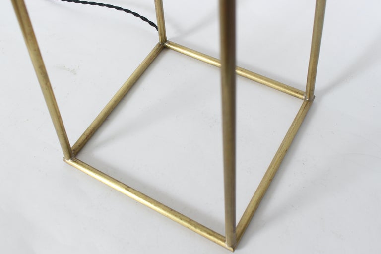 Substantial Tommi Parzinger Style Brass Box Form Table Lamp, 1950s For ...