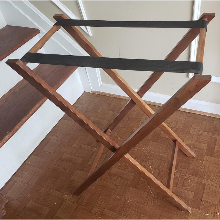 Sudberry House Walnut Mirrored Butler Tray Table with Folding Stand at ...