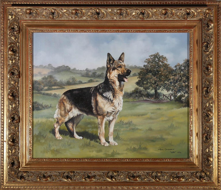 Sue Casson - Sue Casson - 1974 Oil, Gay the Dog at 1stDibs