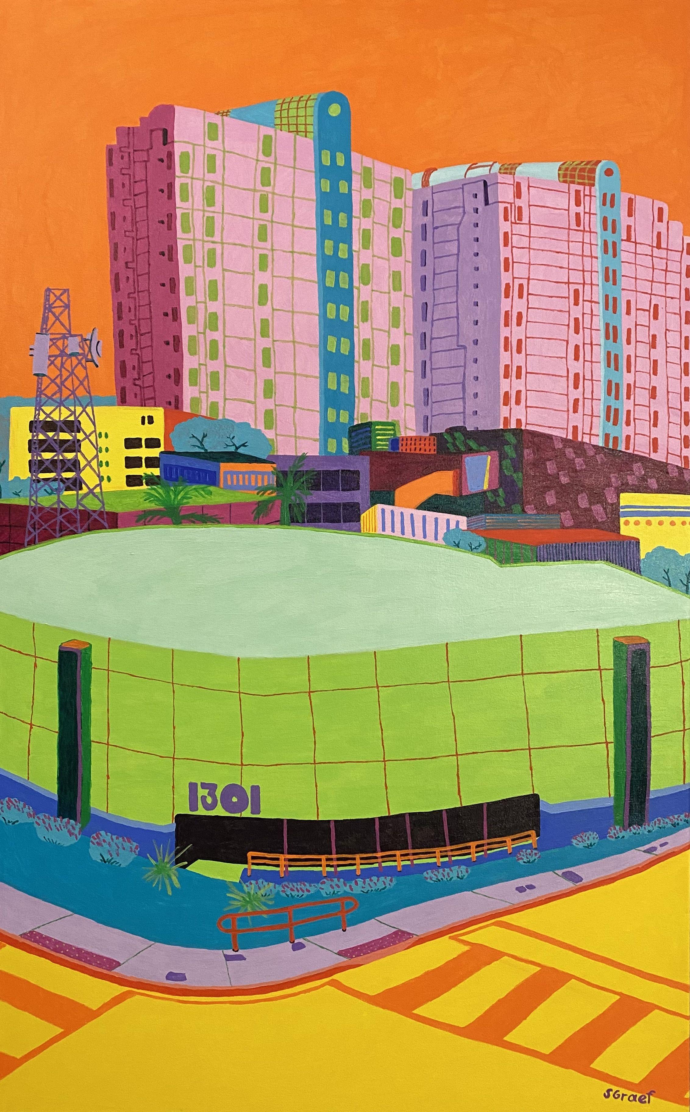 Sue Graef - Somewhere in New York, Painting, Acrylic on Canvas For Sale ...