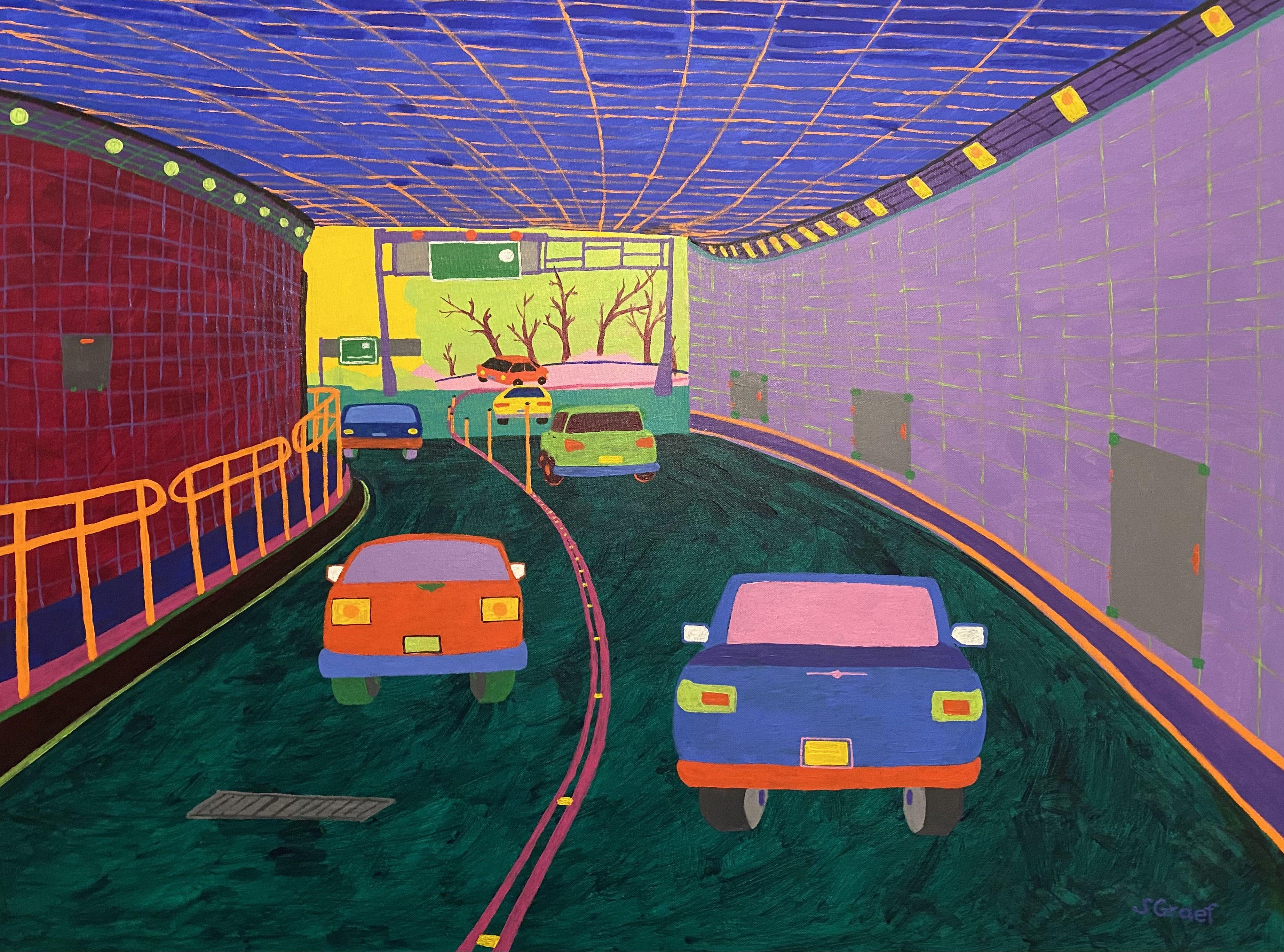 Sue Graef - Somewhere in New York, Painting, Acrylic on Canvas For Sale ...