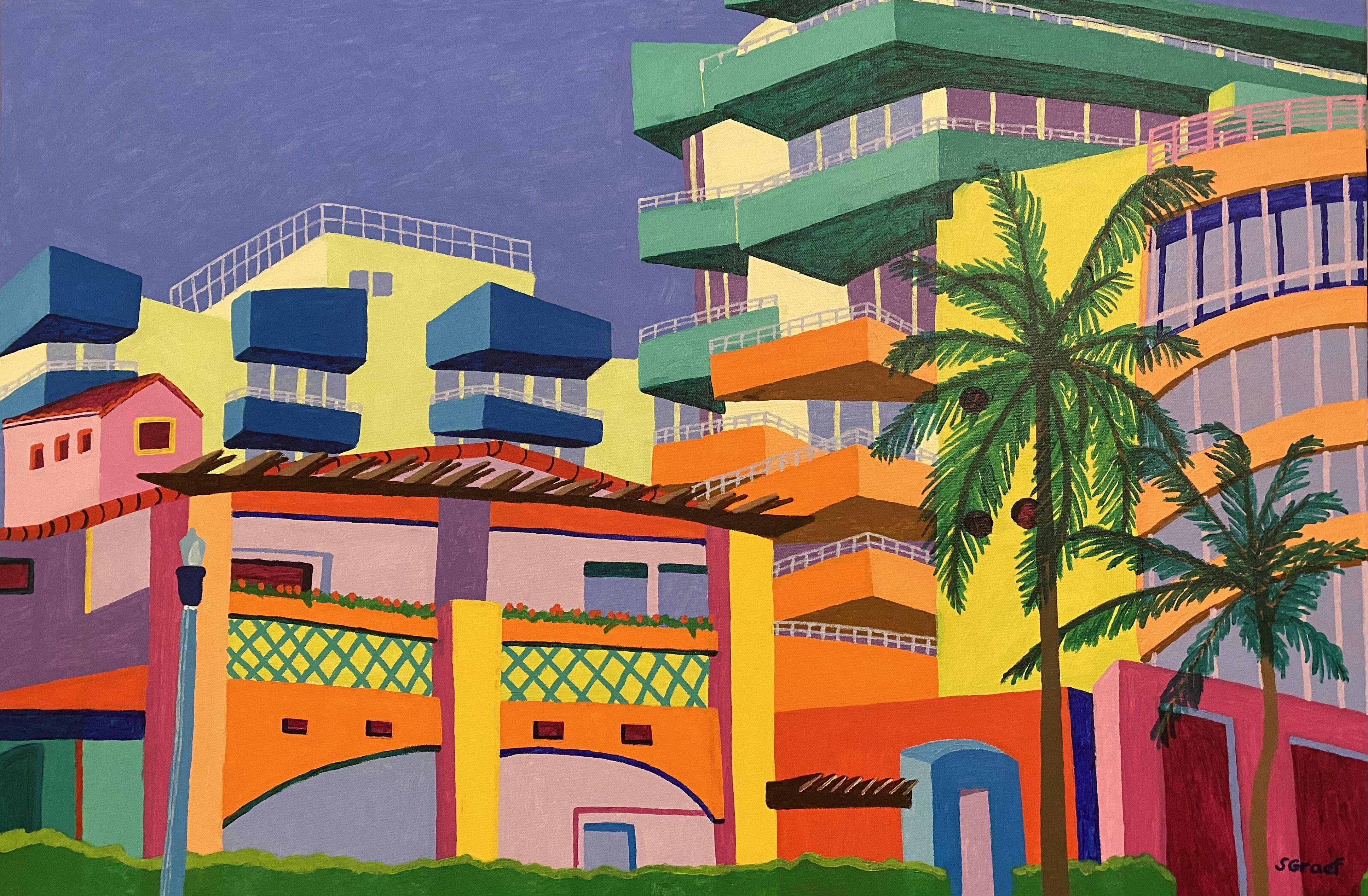 Sue Graef - Somewhere in New York, Painting, Acrylic on Canvas For Sale ...