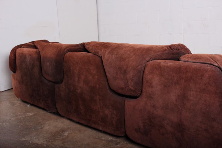 Suede Sectional Sofa by Alberto Rosselli for Saporiti at 1stDibs ...