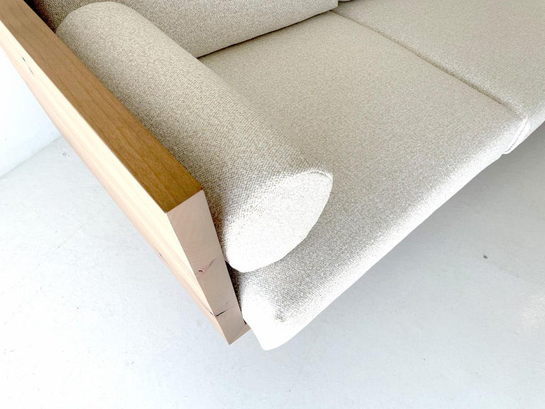 Suelo Modern Wood Sofa with Plinth Base For Sale at 1stDibs