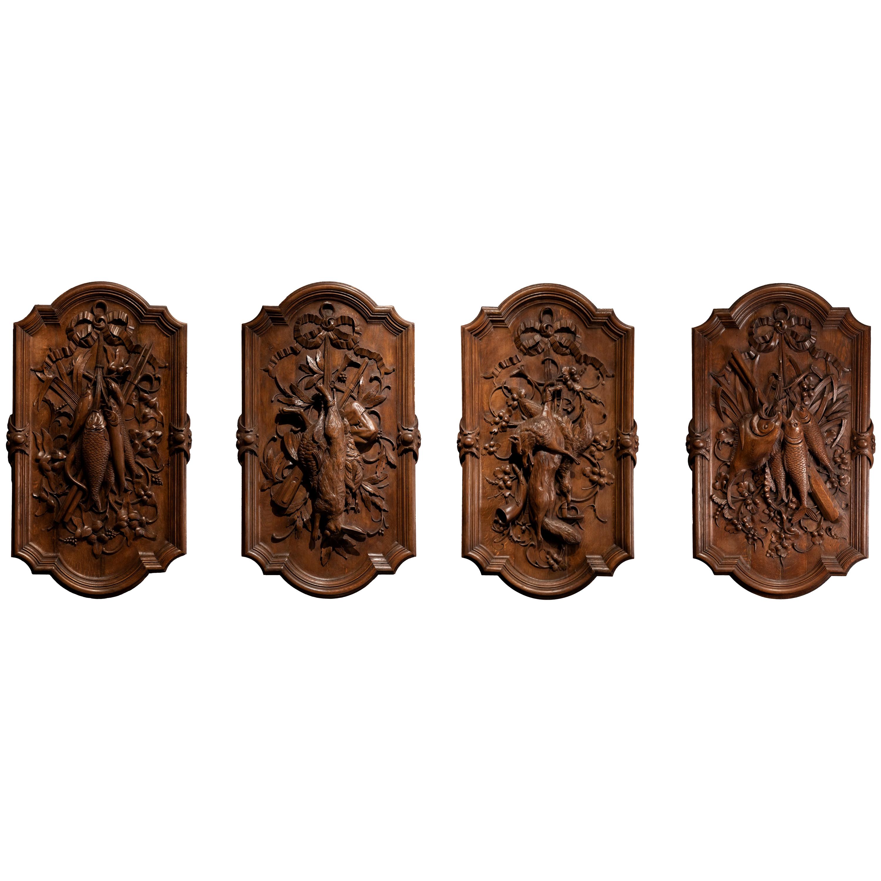 Suite of Four Hunting and Fishing Trophy Plaques at 1stDibs | hunting ...