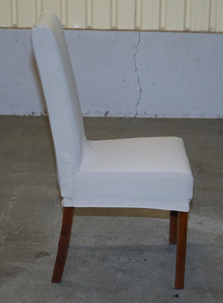 Suite of Six Bicast Leather Contemporary Dining Chairs with Custom Made ...