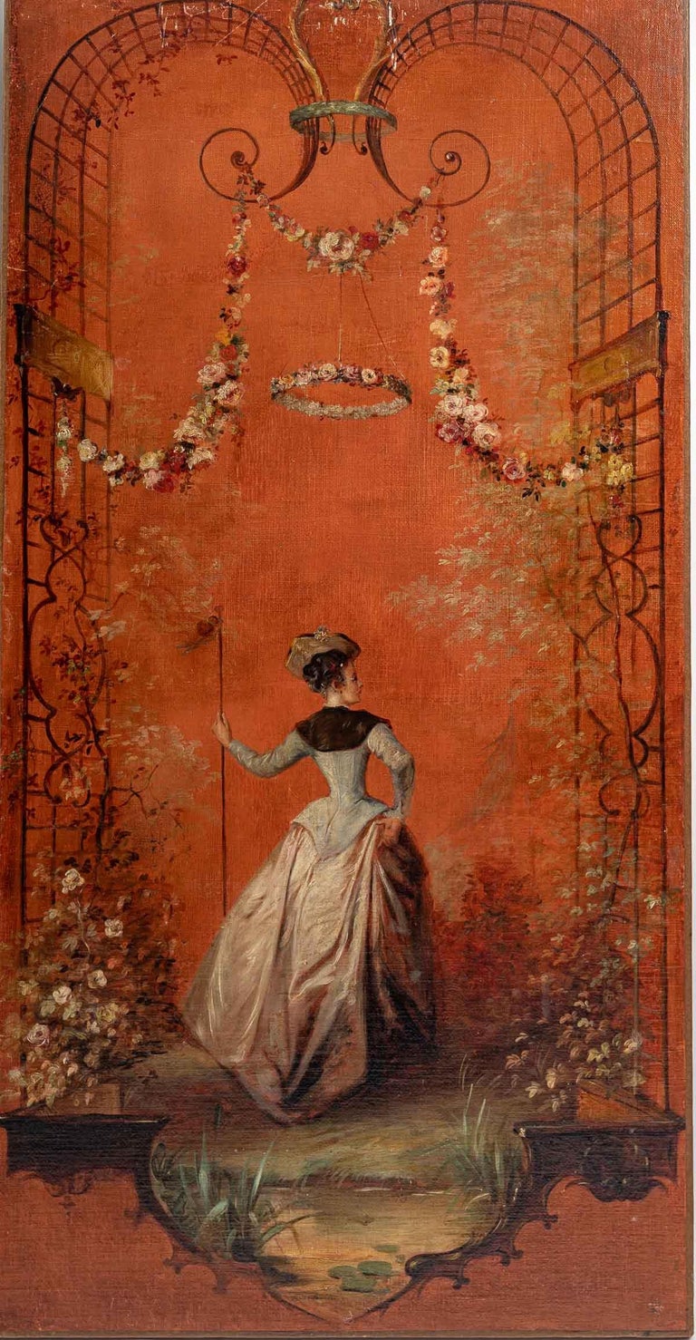 Suite of Three Paintings Forming a Triptych. For Sale at 1stDibs