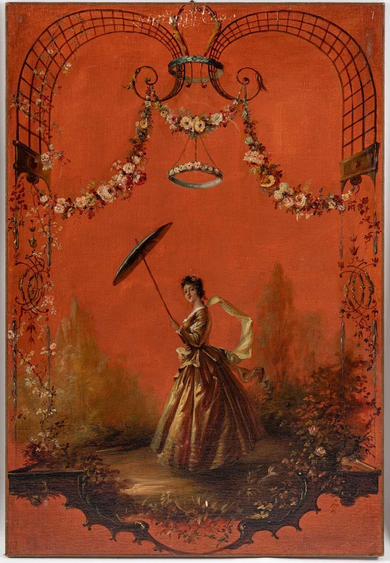 Suite of Three Paintings Forming a Triptych. For Sale at 1stDibs