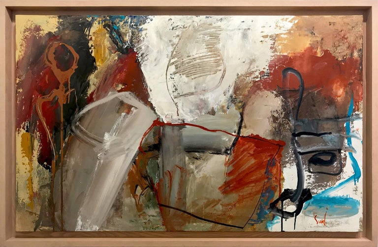 Suki Maguire - "Non Objective Composition – 50M" Colorful Mixed Media ...