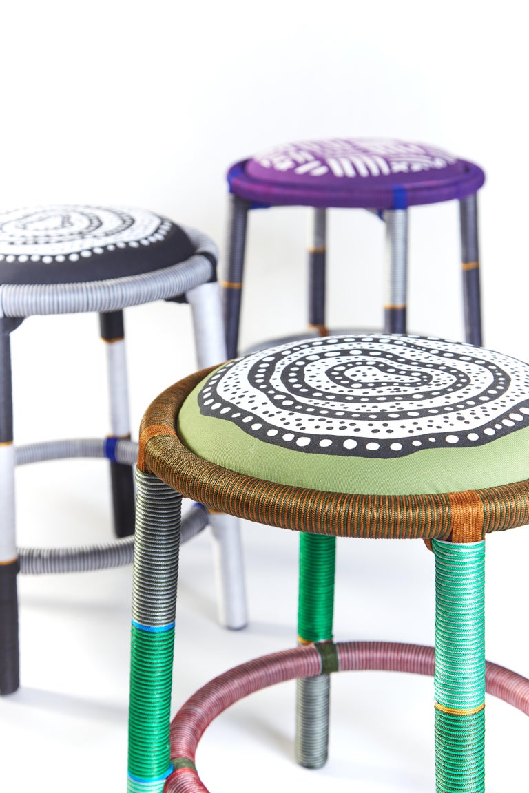 Sukpha, Rattan Stool 'Green' For Sale at 1stDibs