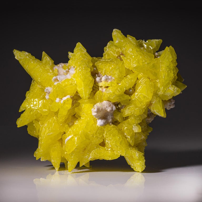 Sulfur on Aragonite from Agrigento Province, Sicily, Italy For Sale at ...