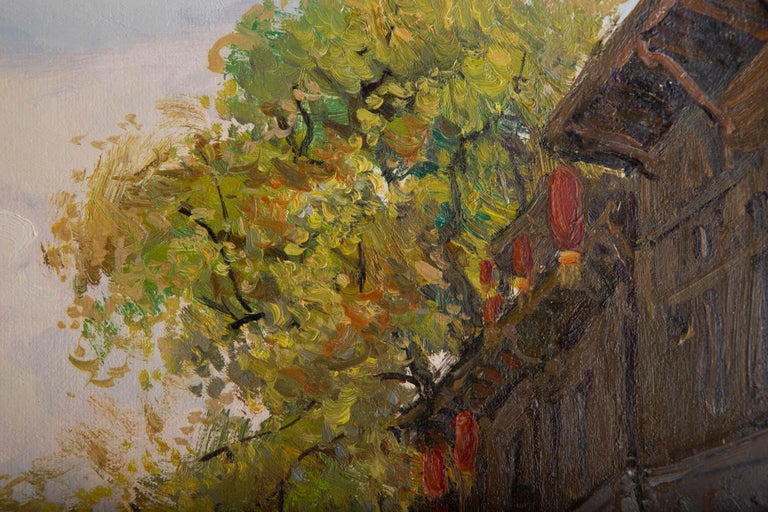Suli Hu - Suli Hu Impressionist Original Oil Painting "Boat" For Sale ...
