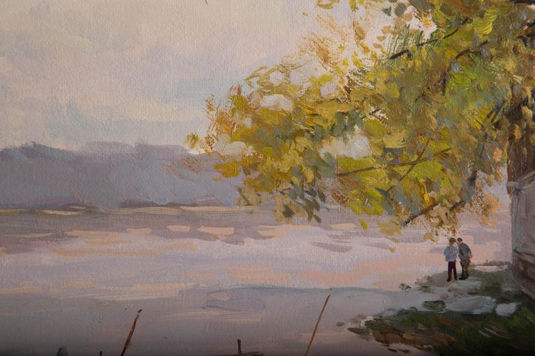 Suli Hu - Suli Hu Impressionist Original Oil Painting "Boat" For Sale ...