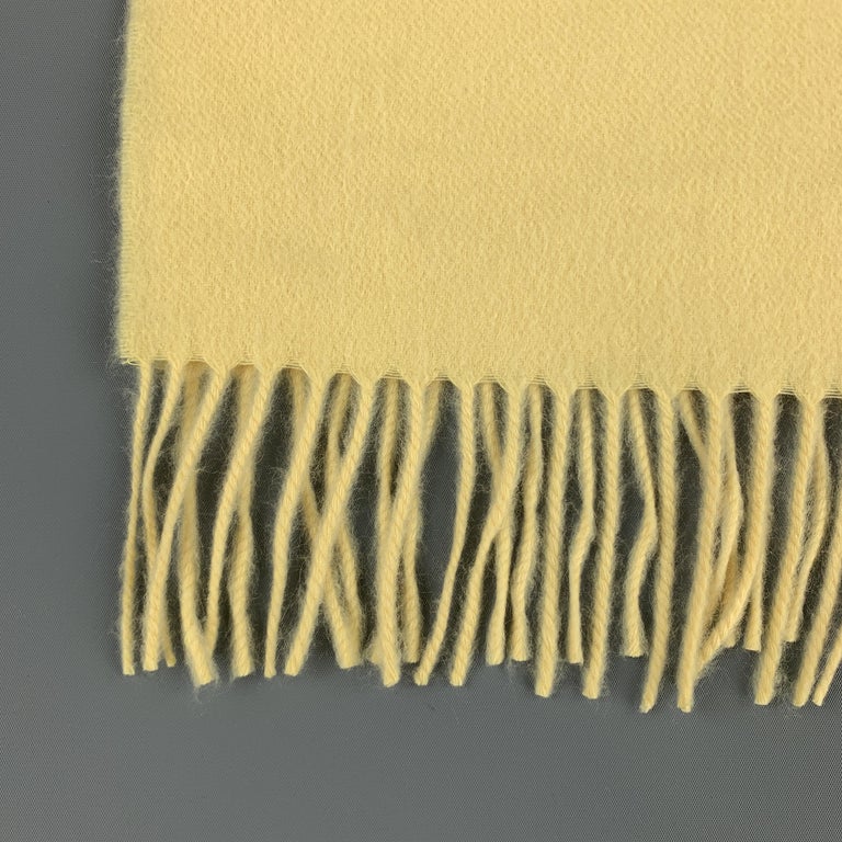 SULKA Solid Yellow Cashmere Scarf at 1stDibs | sulka scarf