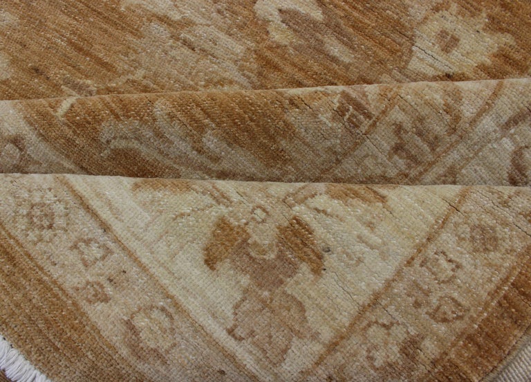 Sultanabad Design Afghan Made Floral Pattern in Earth Tones with Light ...