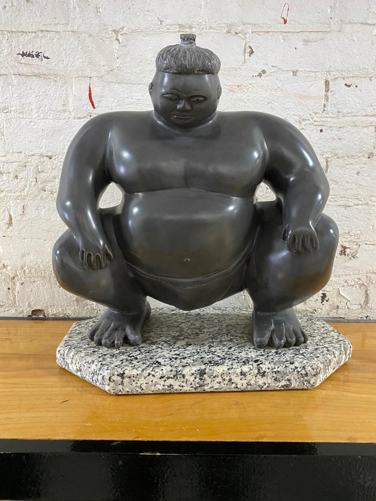 Sumo Wrestler Sculpture at 1stDibs