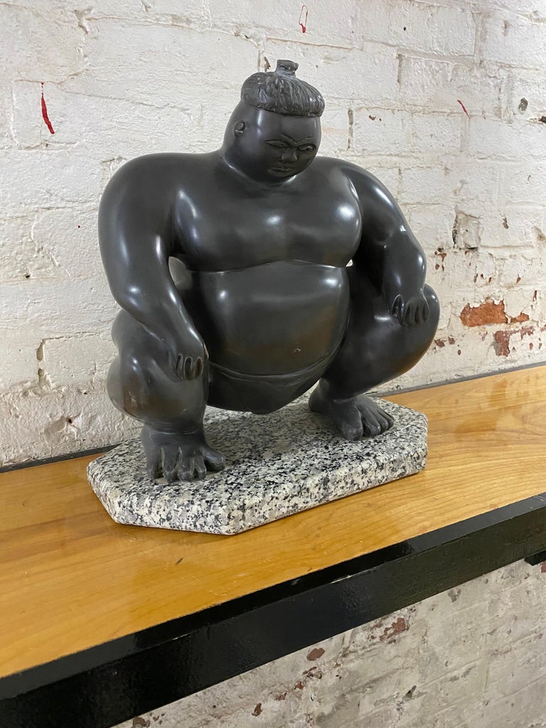 Sumo Wrestler Sculpture at 1stDibs