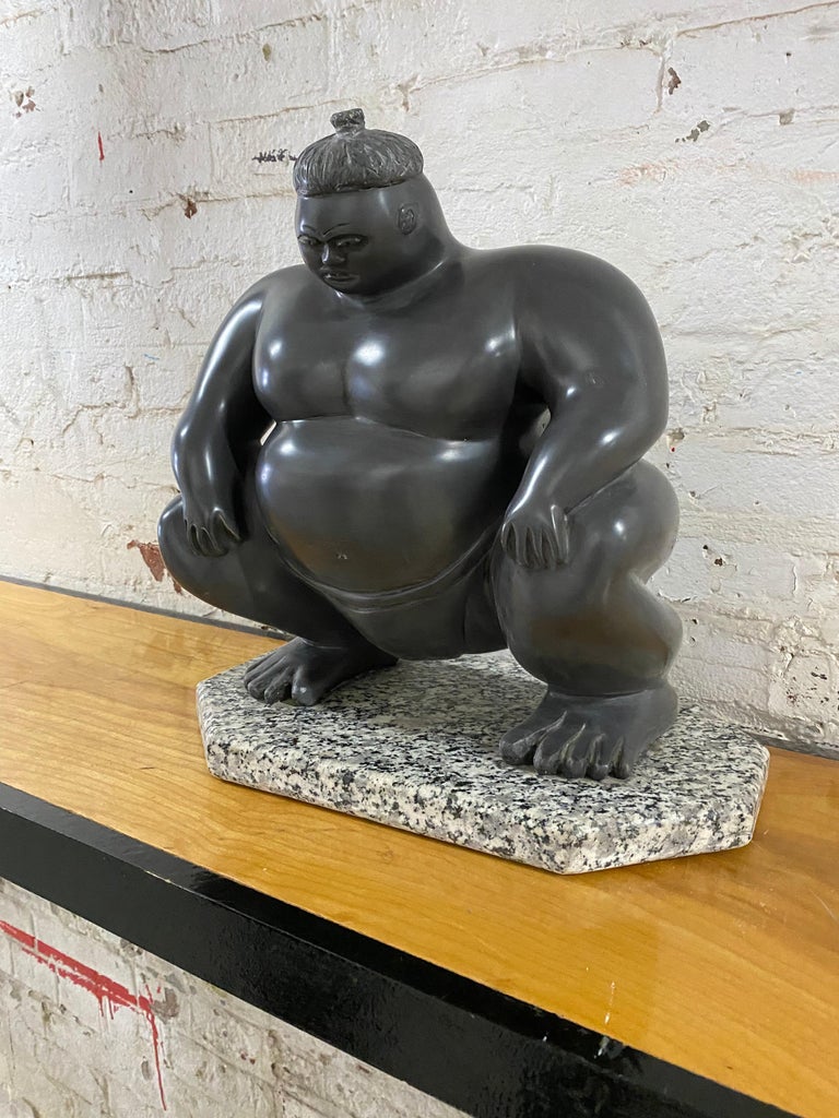 Sumo Wrestler Sculpture at 1stDibs
