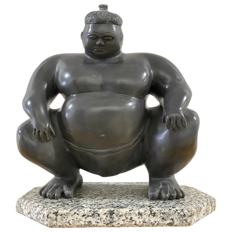 Sumo Wrestler Sculpture at 1stDibs