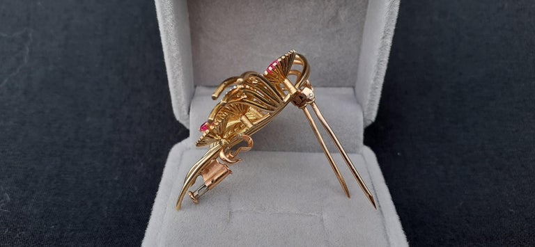 Sumptuous Bouquet of Flowers Lapel Pin Brooch in Gold and Gems For Sale ...