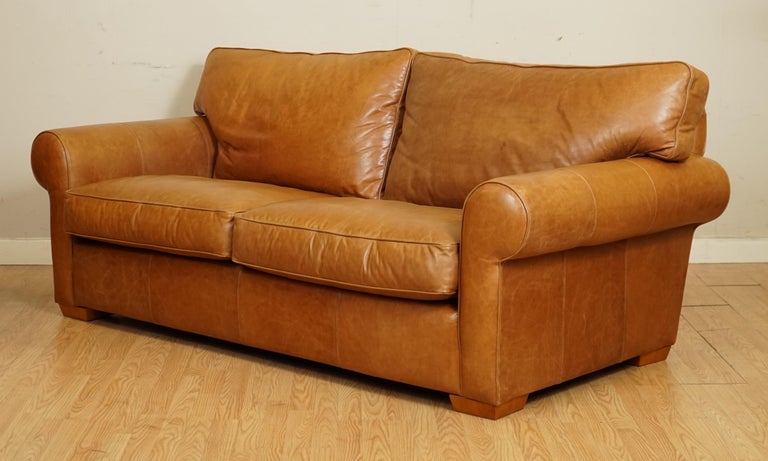 Sumptuous Multiyork Buttery Soft Tan Leather Two Three Seater Sofa at ...