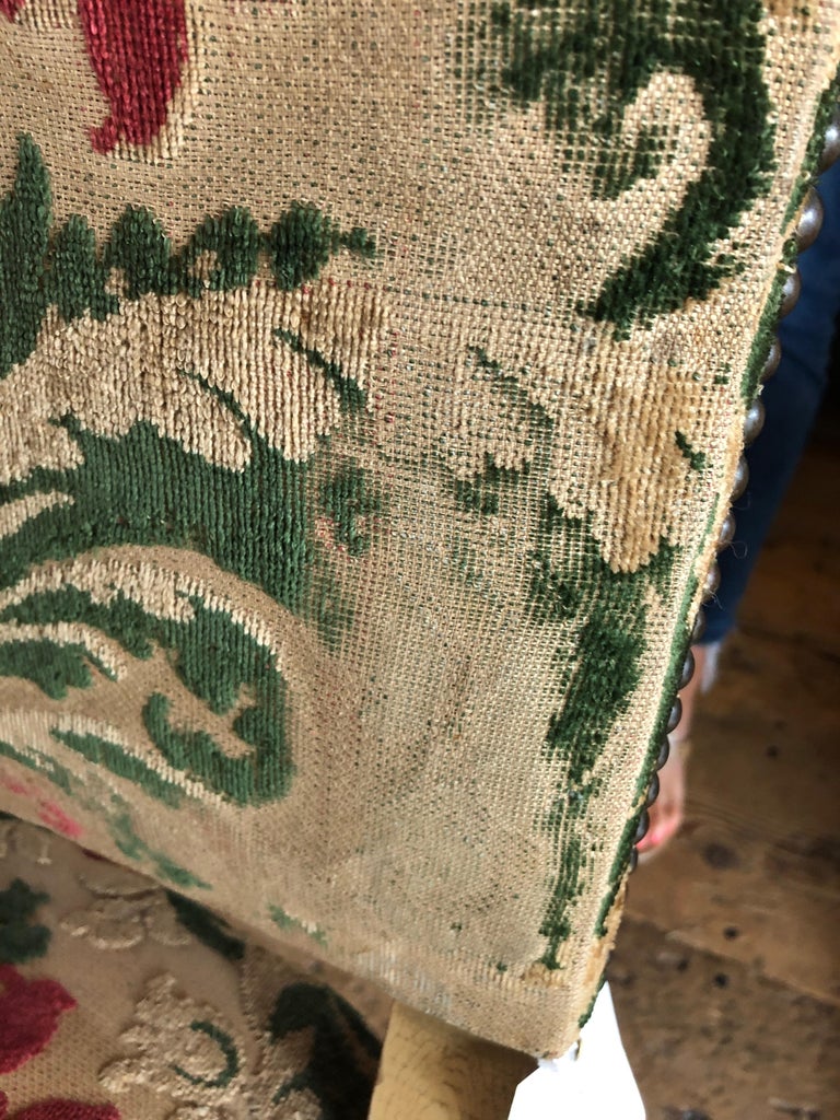 Sumptuous Set of Six Dining Side Chairs with Original Cut Velvet ...