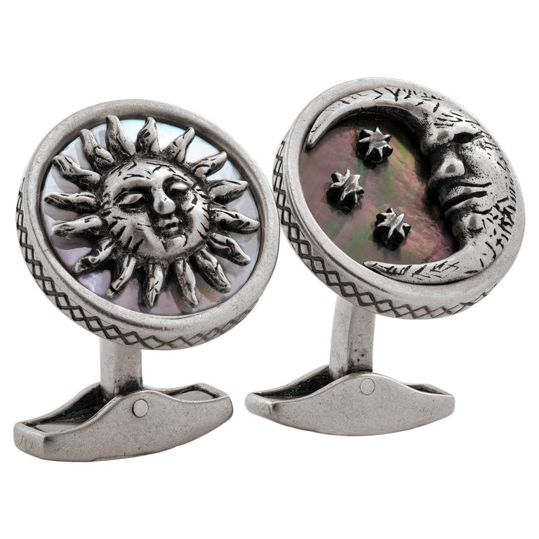 Sun and Moon Cufflinks For Sale at 1stDibs