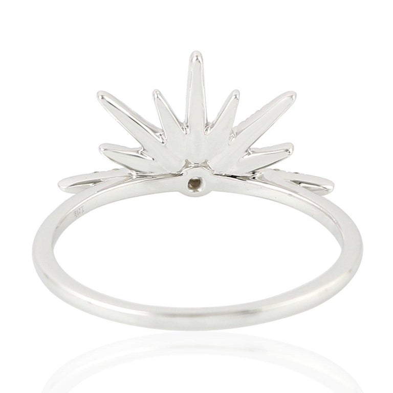 Customizable Sun Diamond 18 Karat Gold Ring For Sale at 1stDibs