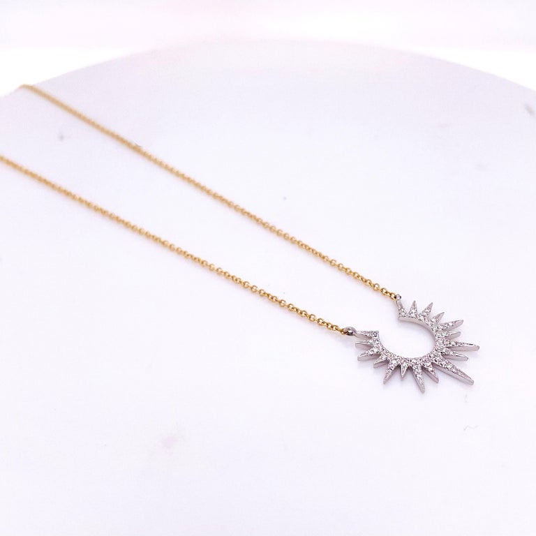 Sun Diamond Necklace, Bright Diamonds 47 Diamond Necklace, Celestial ...