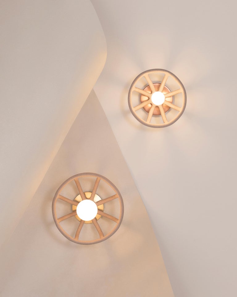 Sun Sconce, Contemporary Ceramic Lighting For Sale at 1stDibs