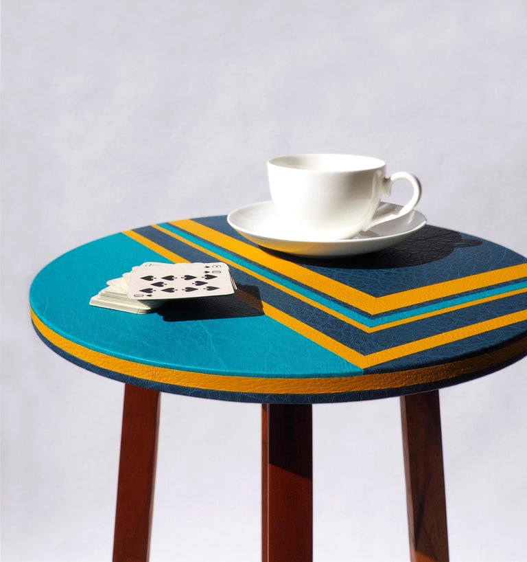 Sunday Morning Table, Handcraft in Massive Cherry Wood, and Leather ...