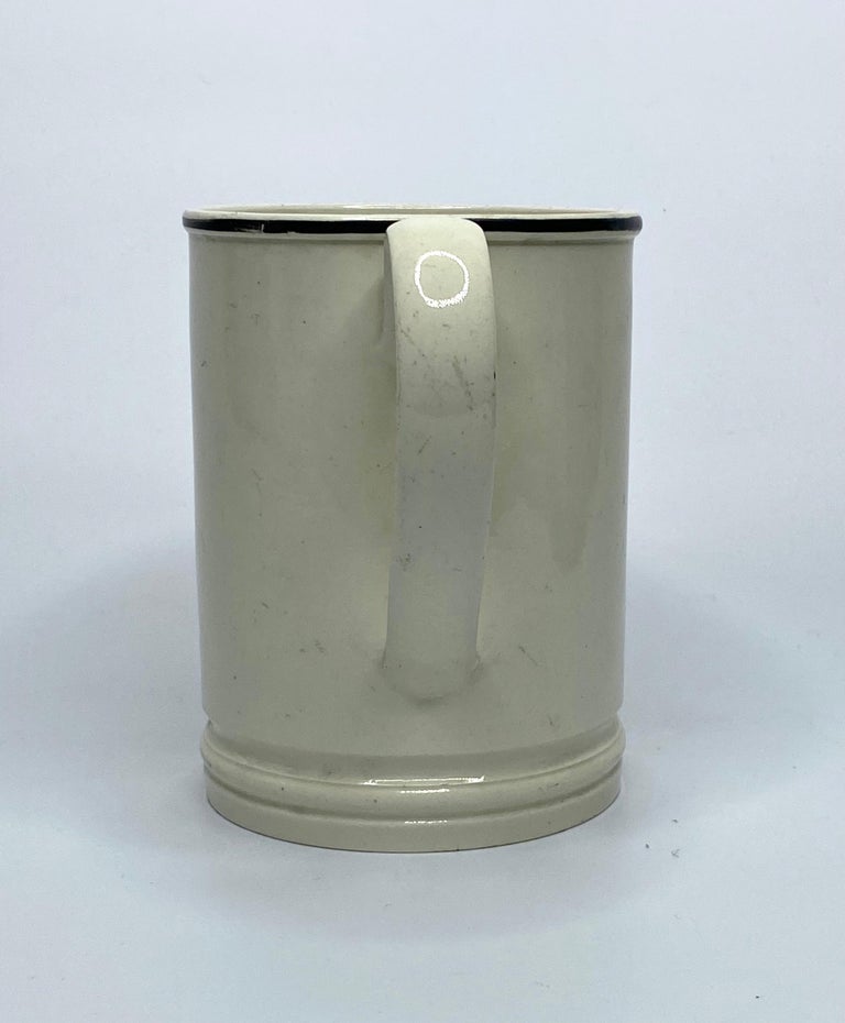 Sunderland Dixon Austin and Co. Pottery Creamware Frog Mug, ‘Good Ale ...