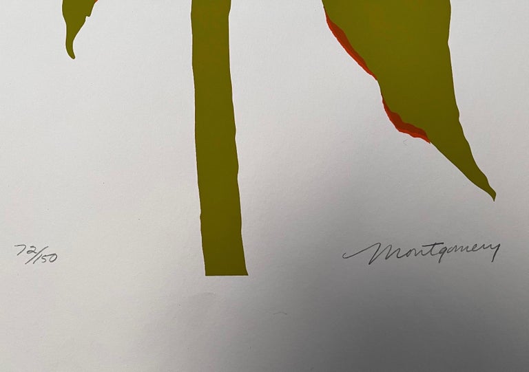 Sunflower Lithograph Signed Montgomery For Sale at 1stDibs