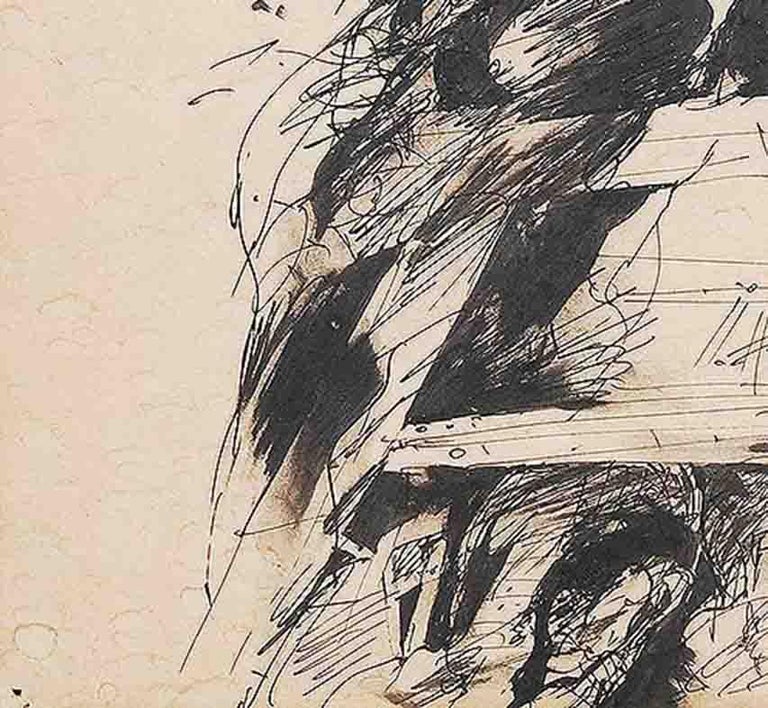 Sunil Das - Ink Drawings, Ink on Paper, Black and White by Indian ...