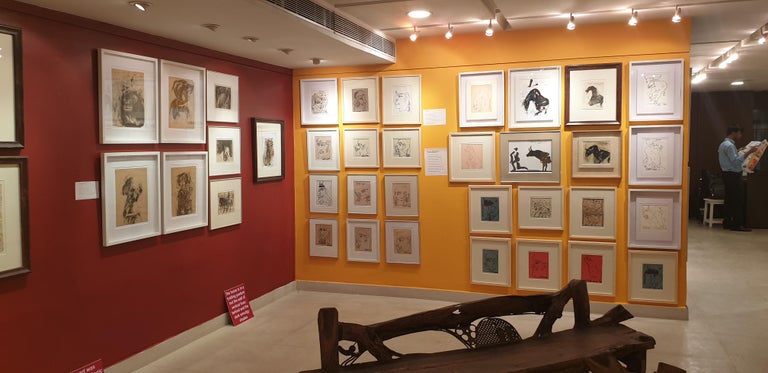 Sunil Das - Ink Drawings, Ink on Paper, Black and White by Indian ...