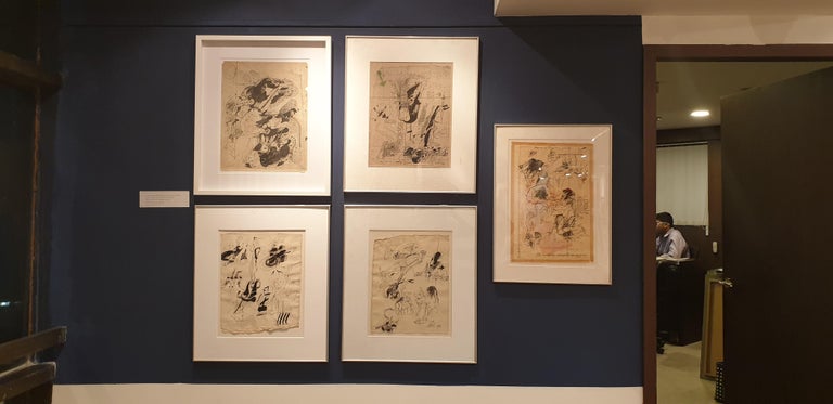 Sunil Das - Ink Drawings on Thick Paper, Black and White by Indian ...