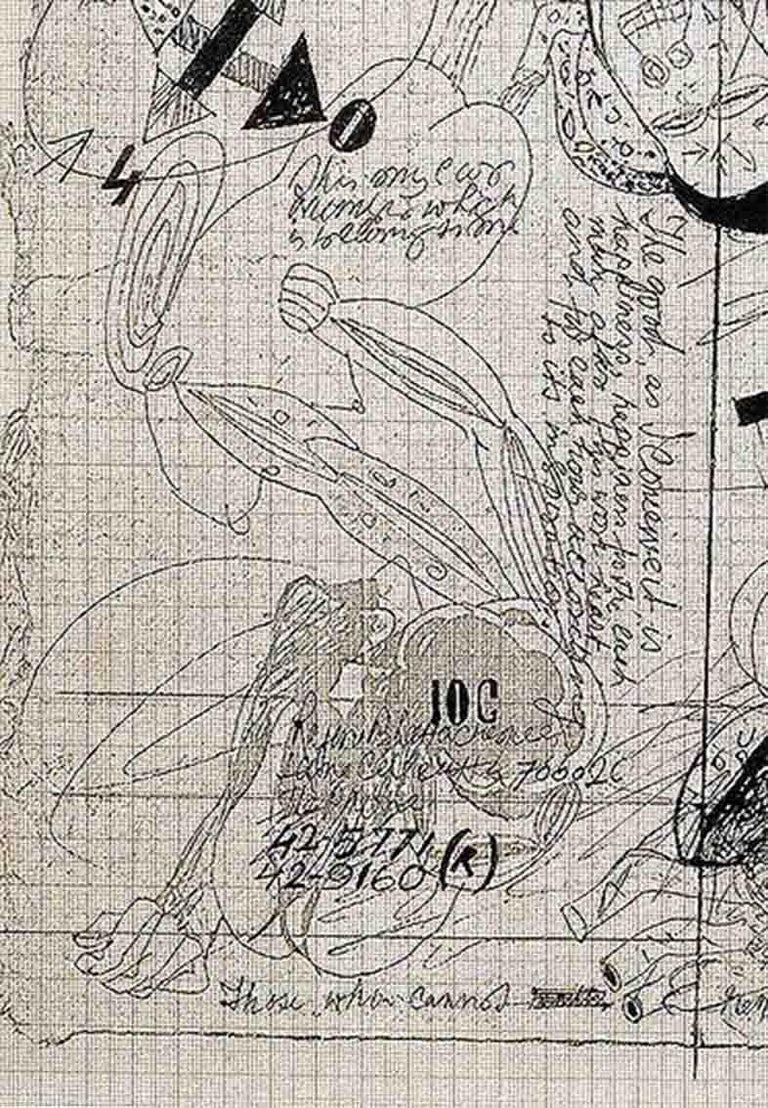 Sunil Das - Ink Drawings, Pen and Ink on Graph Paper, Black, White by ...