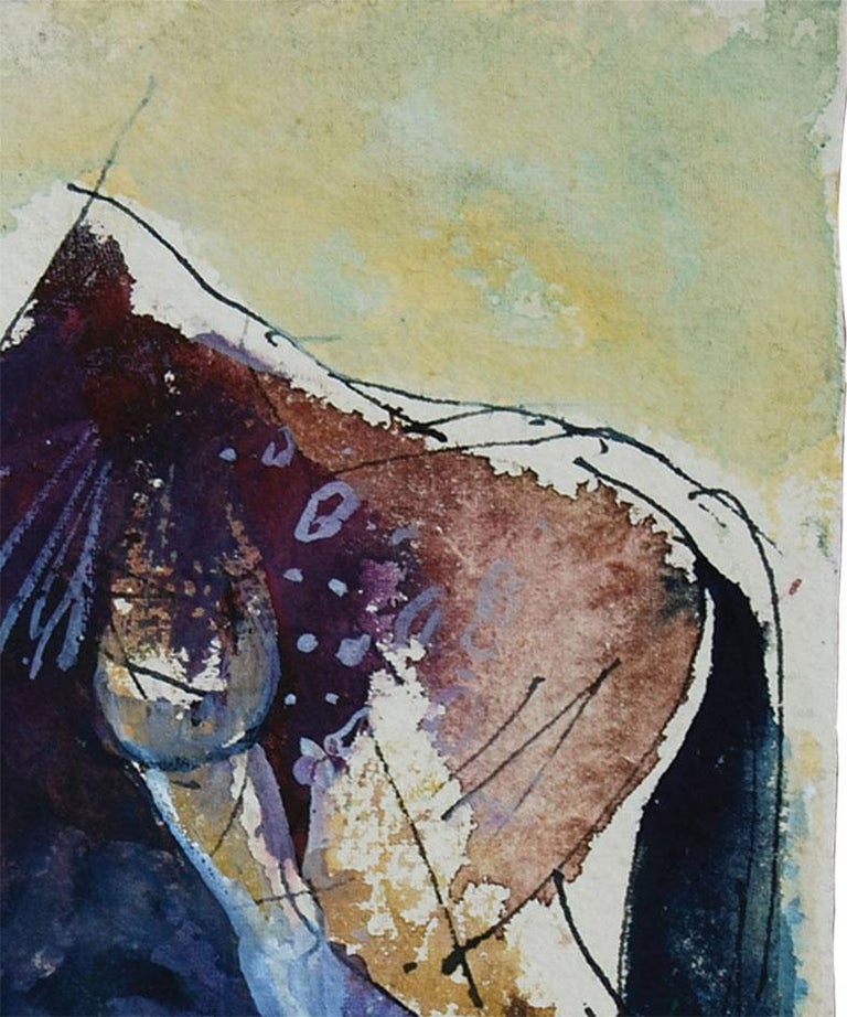 Sunil Das - Women and Horse, Mixed Media Art by Indian Artist Sunil Das ...
